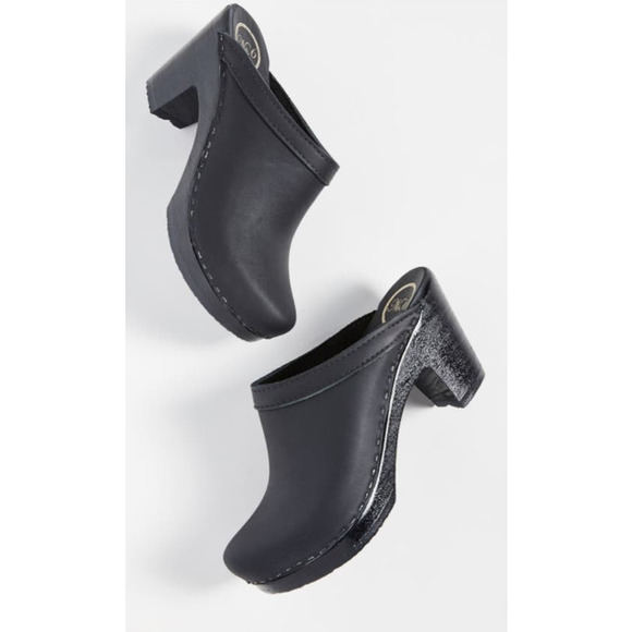 No. 6 | Shoes | No 6 Old School Clog Black On Black Swedish Clog Size ...